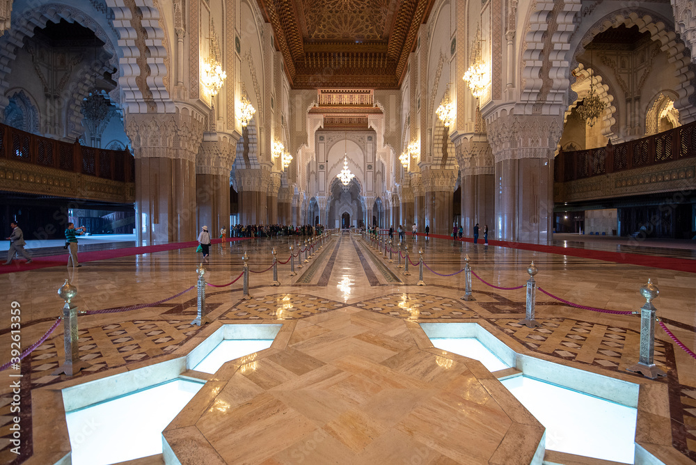 Casablanca, Morocco - November 18, 2018: Inside Hassan II Mosque ...