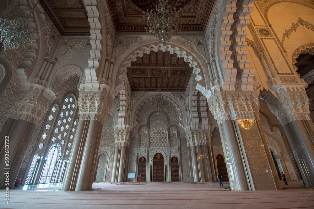 Casablanca, Morocco - November 18, 2018: Inside Hassan II Mosque ...