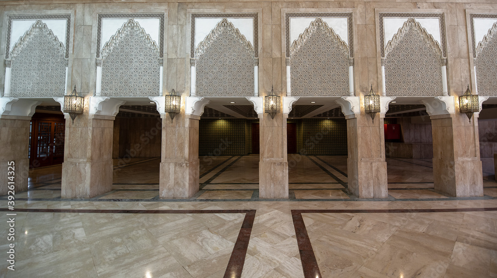Casablanca, Morocco - January 18, 2019: Inside Hassan II Mosque ...