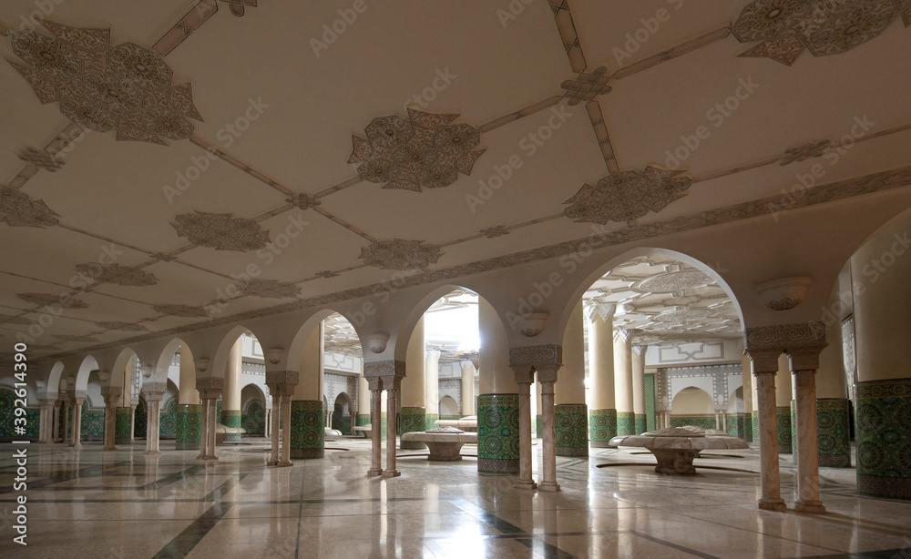 Casablanca, Morocco - January 18, 2019: Inside Hassan II Mosque ...