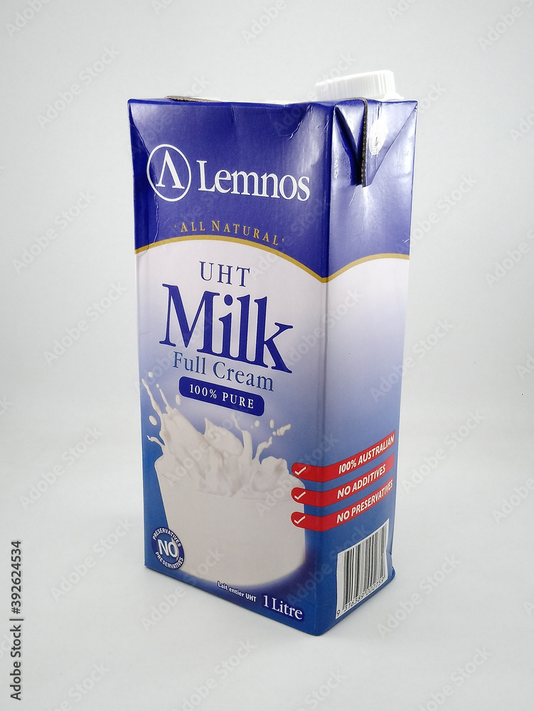 Lemnos all natural uht full cream milk in Manila, Philippines ภาพถ่าย ...