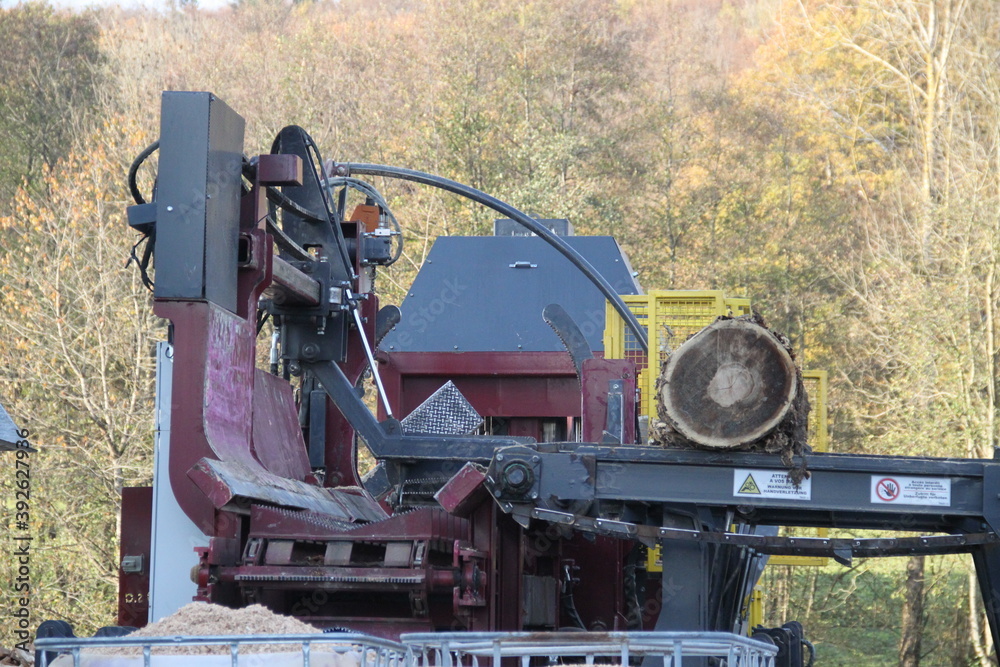 Foto de Machine à bois fendeuse bois de chauffage do Stock | Adobe Stock