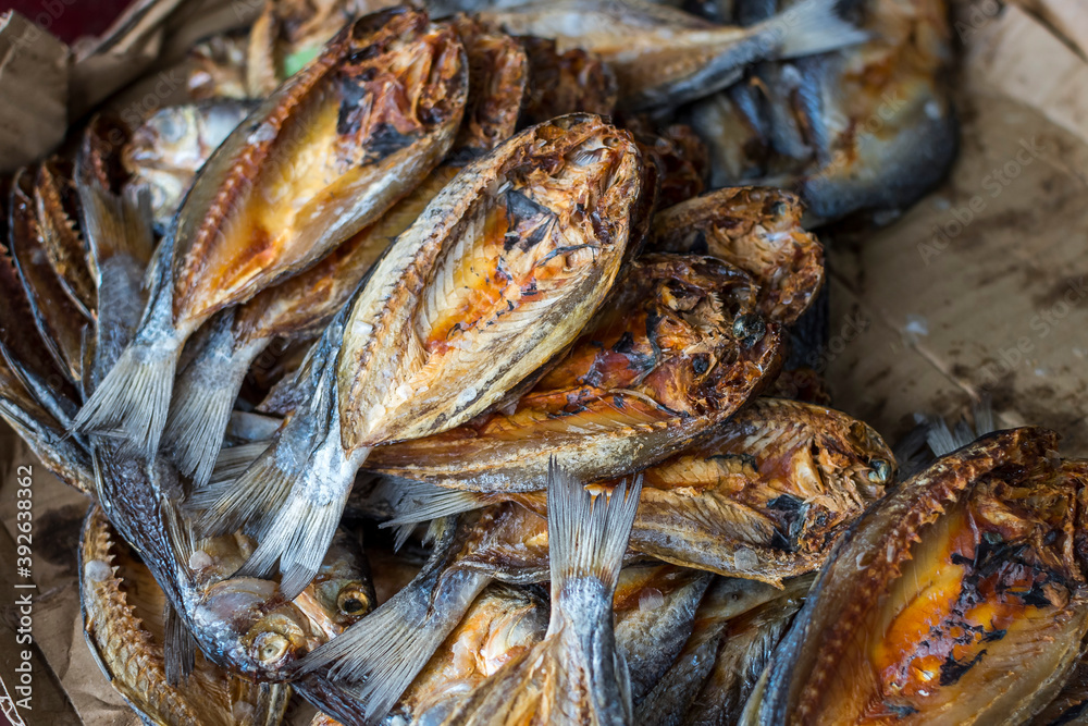 Daing for sale at a local dried fish store in Divisoria, Manila ...