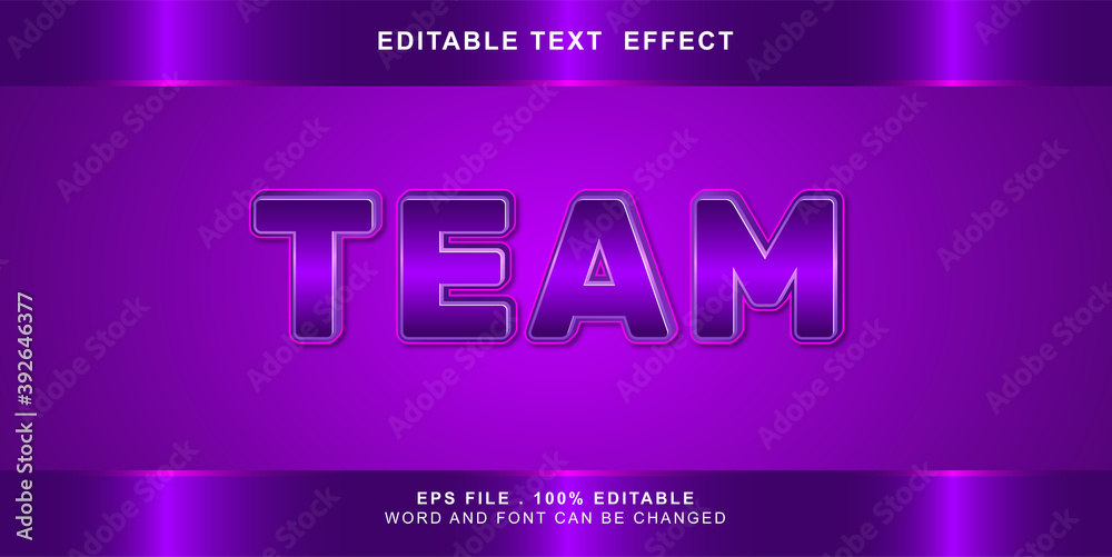 team text effect editable Stock Vector | Adobe Stock