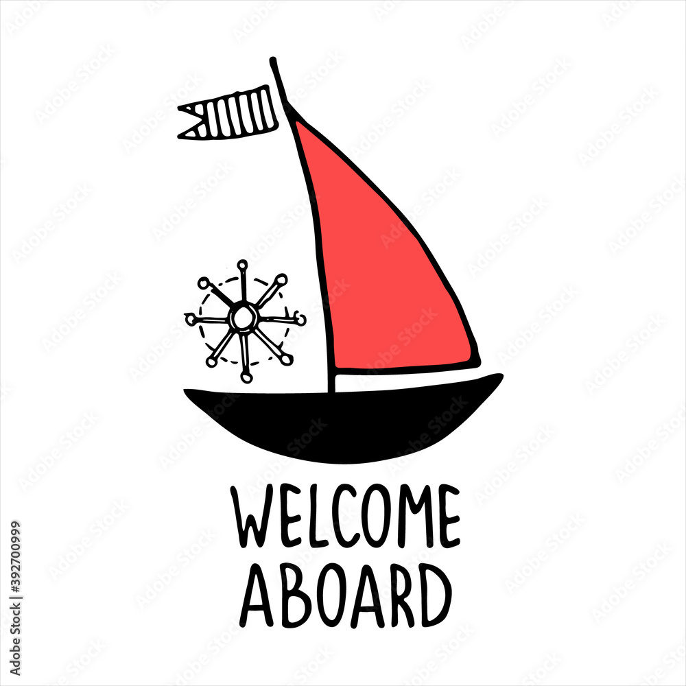 Welcome aboard. Boat trips logo. Boat sightseeing tours, sea or river ...