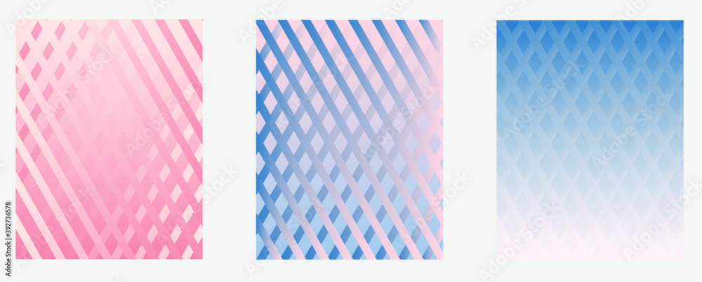 Vector set of abstract logos, textures or wallpapers design templates ...