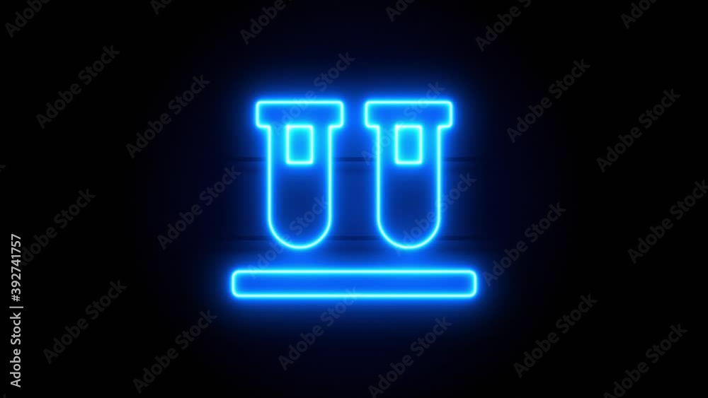 Vials neon sign appear in center and disappear after some time ...