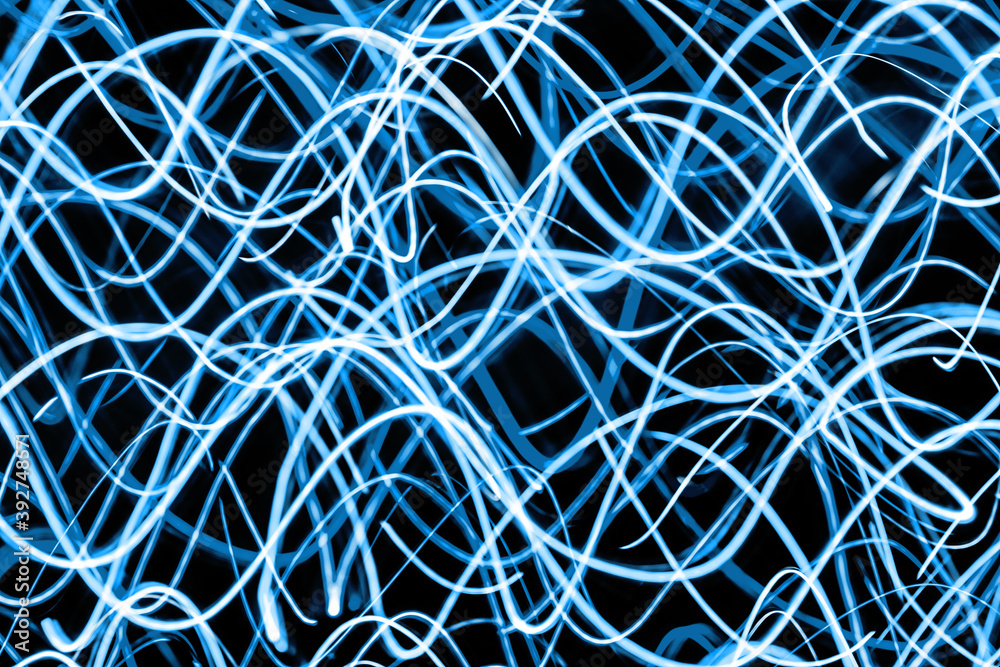 Sinusoidal wave chaos texture. Neon lights background. Motion lines ...