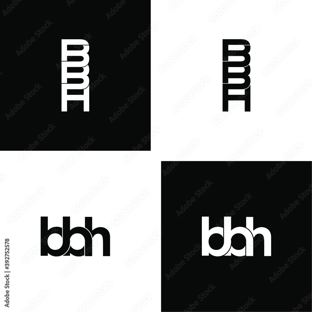 bbh letter original monogram logo design Stock Vector | Adobe Stock