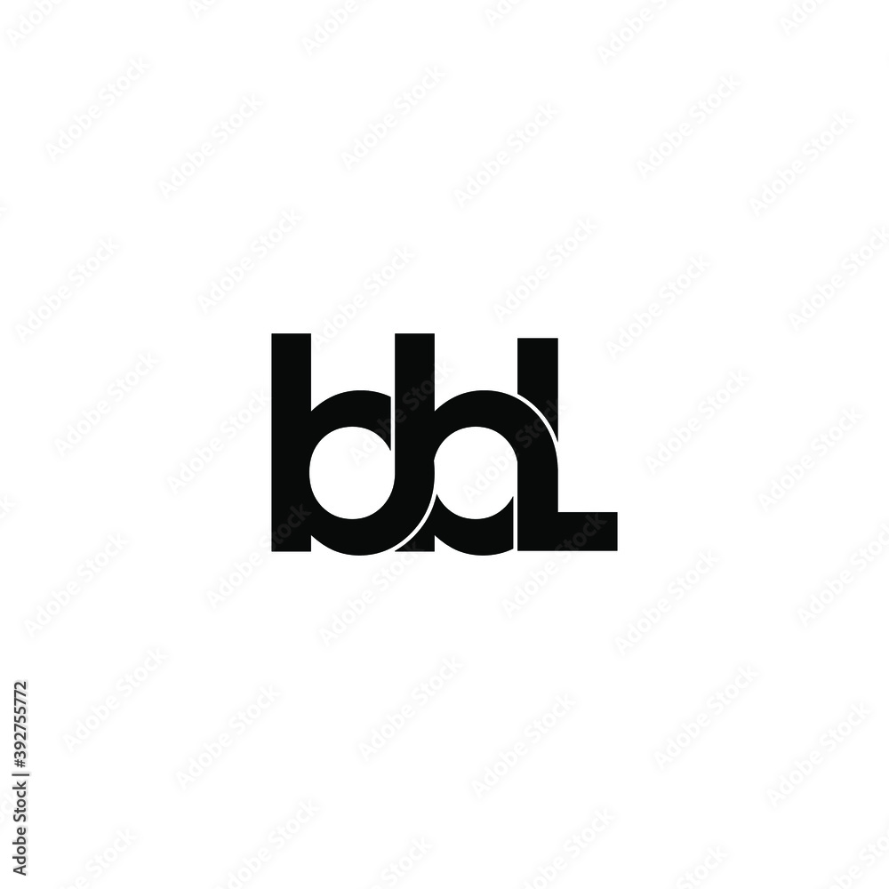 bbl letter original monogram logo design Stock Vector | Adobe Stock