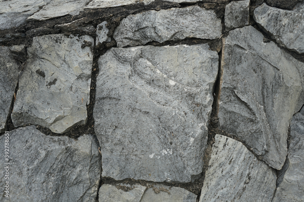 chert and limestone facade. chert and limestone texture on the building ...