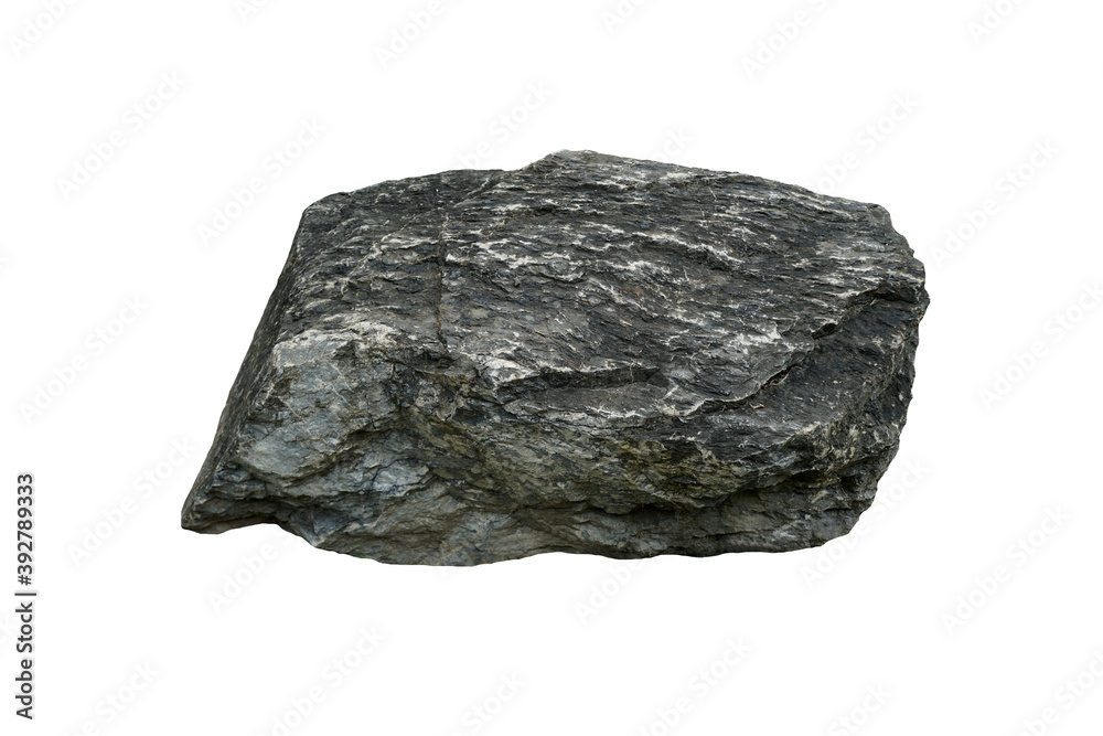 Big stone for garden decoration isolated on a white background ...