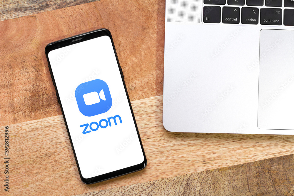 Zoom logo on a smatphone screen, Zoom is the leader in modern ...