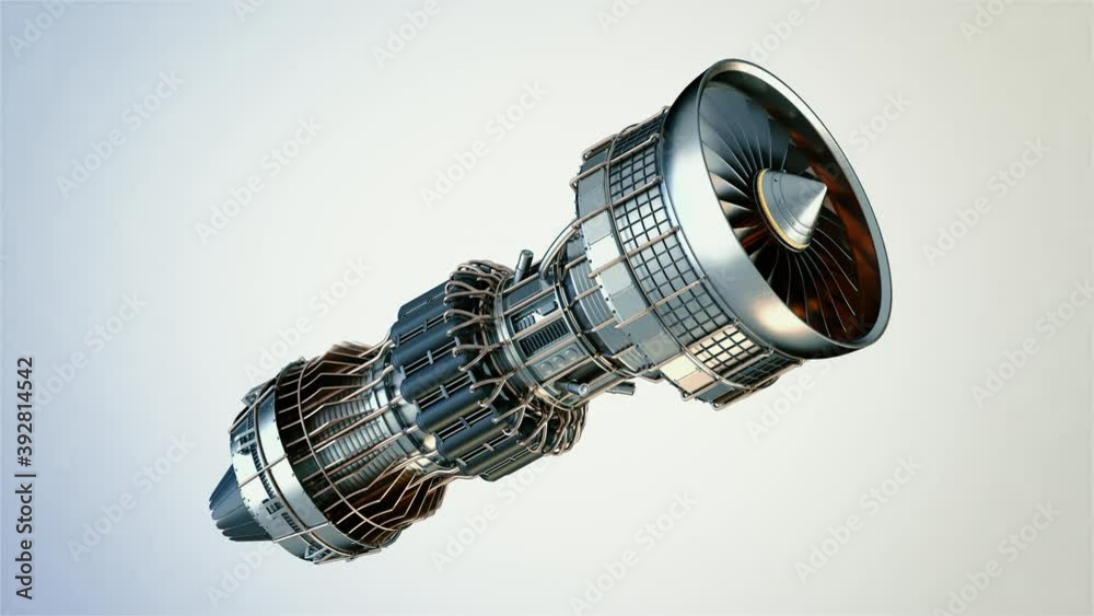 Concept of Industry 4.0 Generated Engineering Turbine. Seamless Rotate ...
