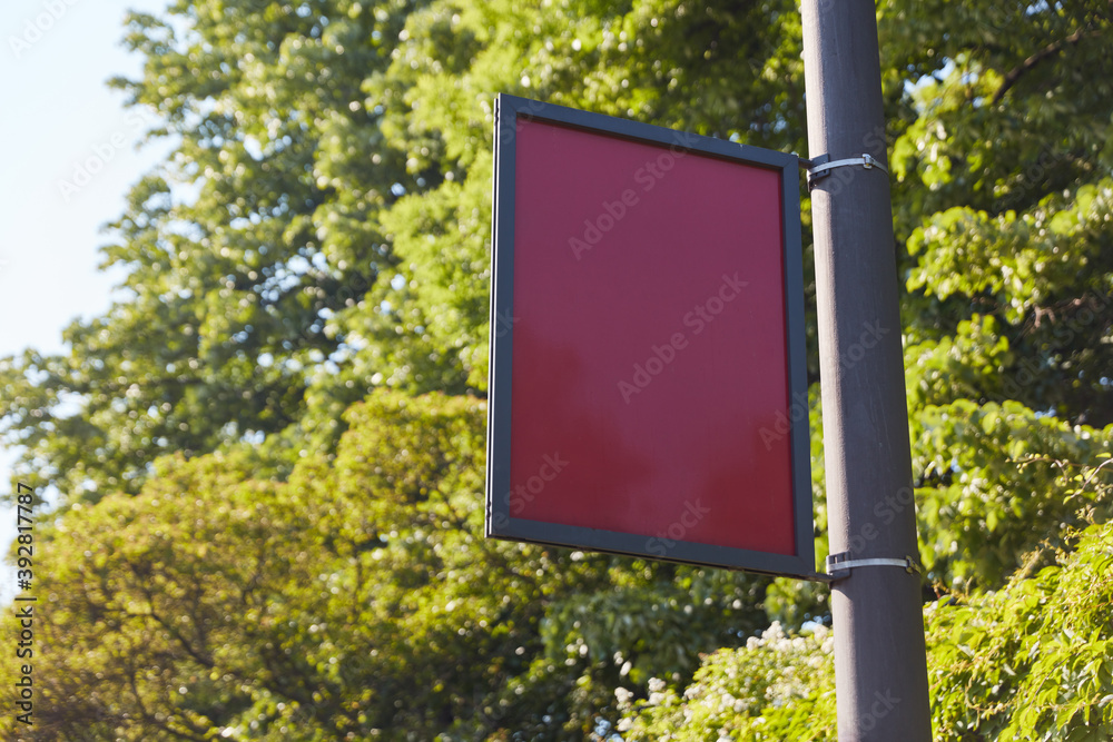 Mast sign mock-up as mast advertising on a light mast Stock Photo ...