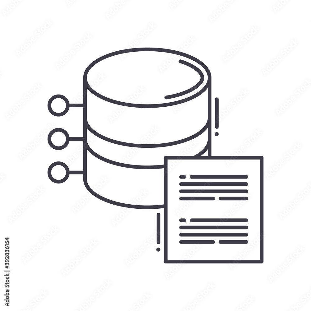 Central tendency icon, linear isolated illustration, thin line vector ...