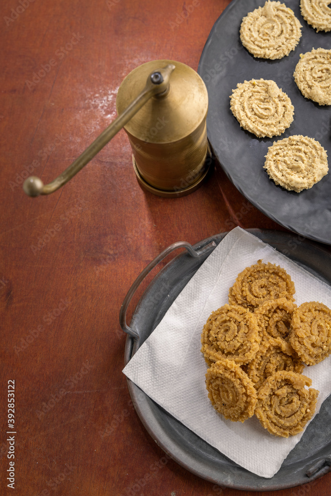 Chakri or Chakli is a spiral shaped savoury snack from India, it is ...