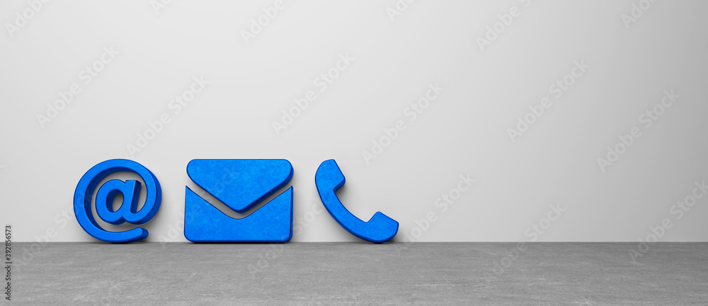 business contact icon symbol for internet as template - 3D Illustration ...