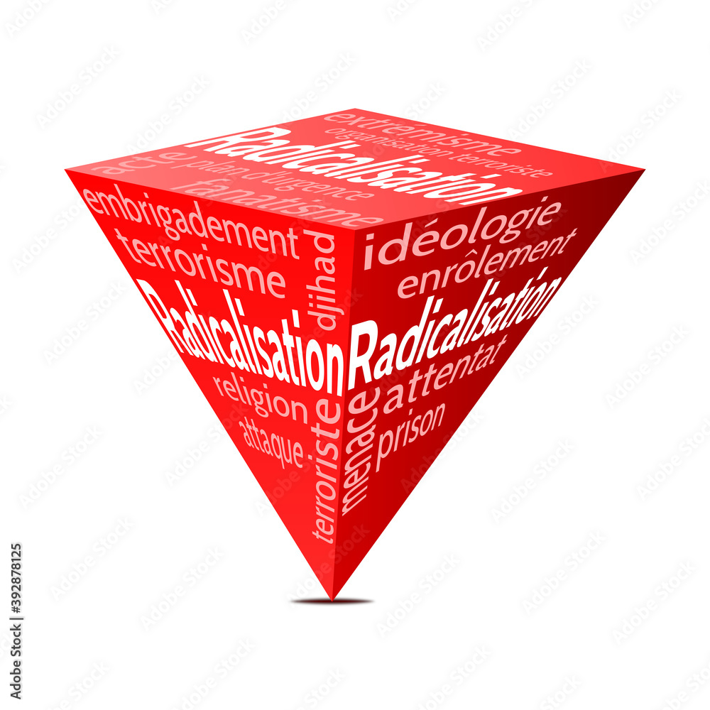 Pyramide 3D Radicalisation v2 Stock Vector | Adobe Stock