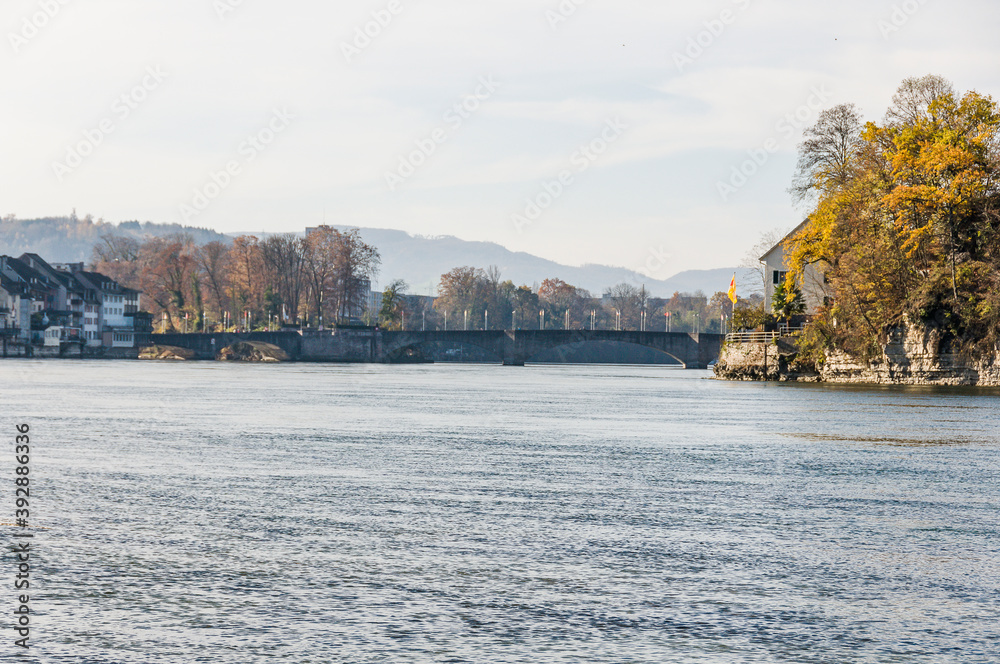 Rheinfelden, Rhein, Rheinufer, Stadt, Altstadt, alte Rheinbrücke ...