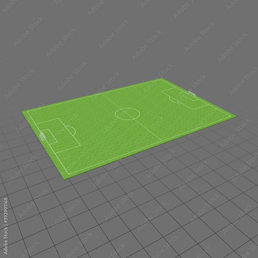 Football field Stock 3D asset | Adobe Stock