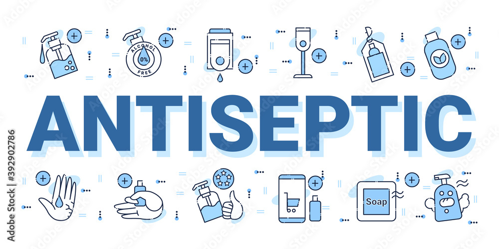 Antiseptic concept. Types of hand sanitizers. Covid19 spread prevention ...
