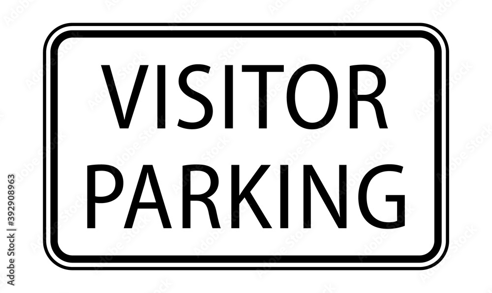 Visitor parking only sign with the text visitor parking in black color ...