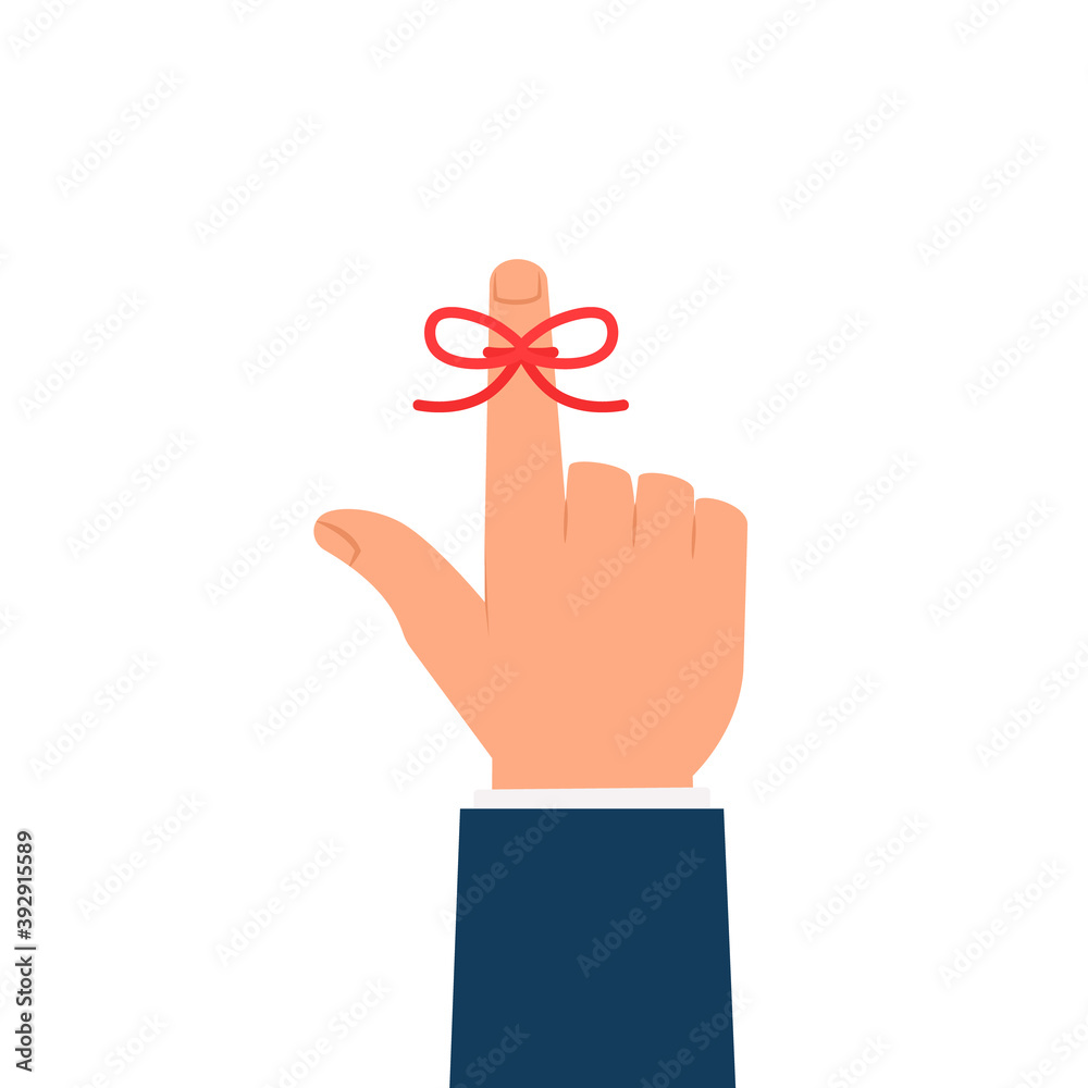 Dont forget finger string icon. Clipart image isolated on white ...