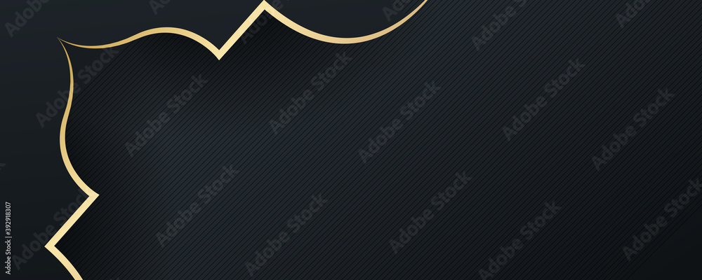 Gold black abstract islamic background Stock Vector | Adobe Stock