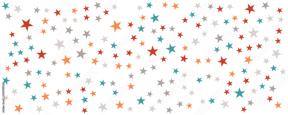 Seamless confetti stars background for christmas time and doodle for ...