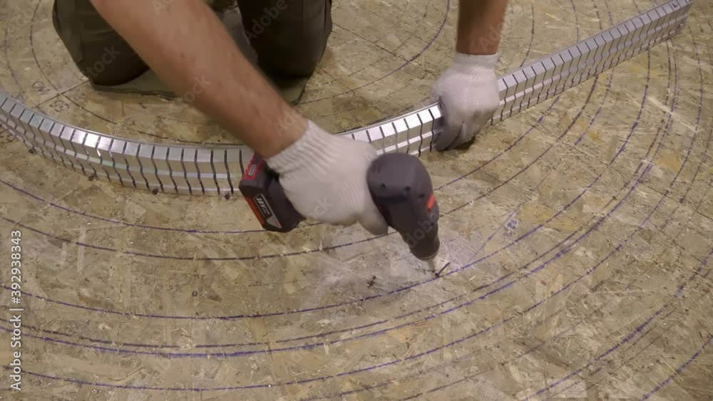 Aluminum profile with slits. Profile for multi-level stretch ceilings ...