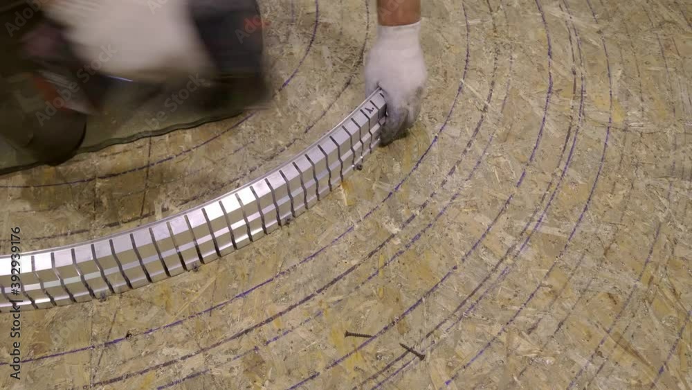 Aluminum profile with slits. Profile for multi-level stretch ceilings ...