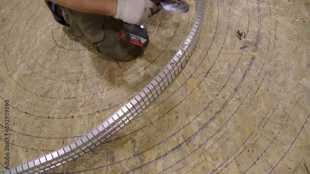 Aluminum profile with slits. Profile for multi-level stretch ceilings ...