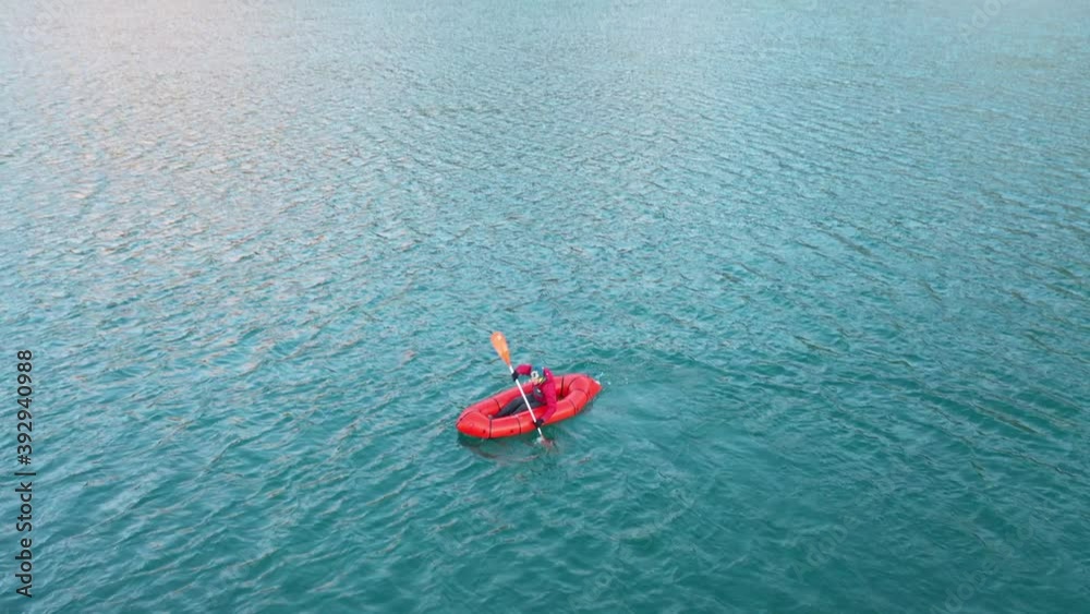 Packraft, one-person light raft used for expedition or adventure racing ...