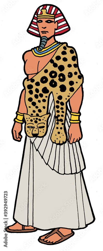 Ancient Egypt - Egyptian high priest Stock Illustration | Adobe Stock