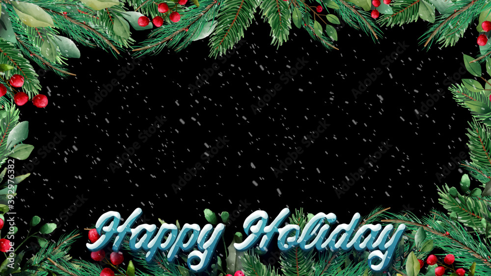 Winter Holiday Overlay Stock Template | Adobe Stock