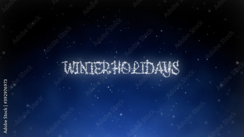 Glittering Winter Holiday Title Stock Template | Adobe Stock