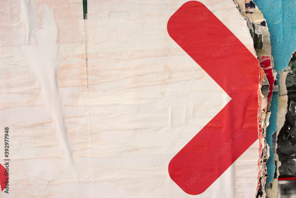 Old ripped torn posters grunge texture background creased crumpled ...