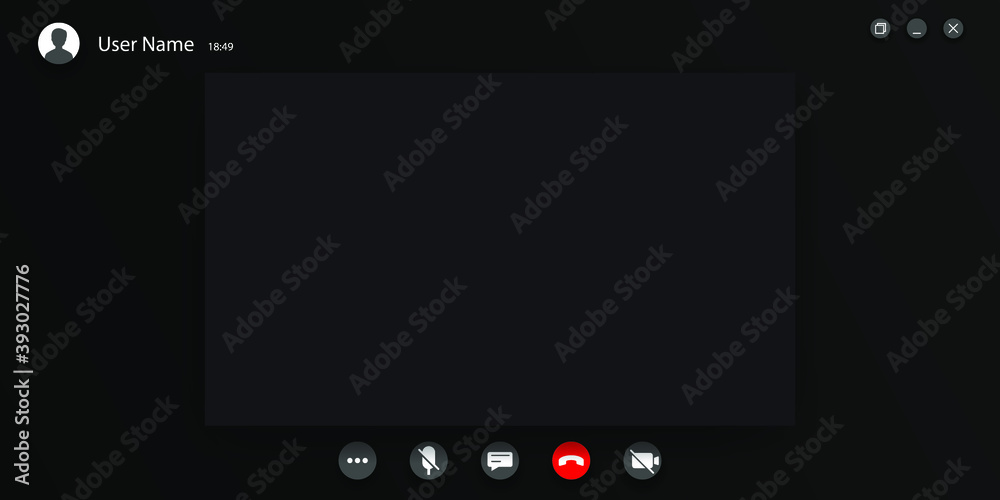 Video Call screen template. Video call Interface for social ...