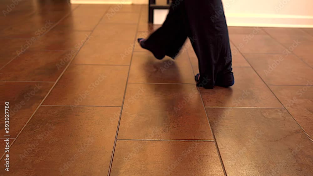 Rectangular porcelain floor tiles - metallic look finish. Large, home ...