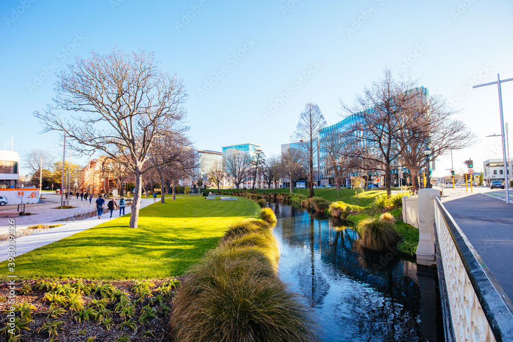 River Avon Views in Christchurch New Zealand Stock Photo | Adobe Stock