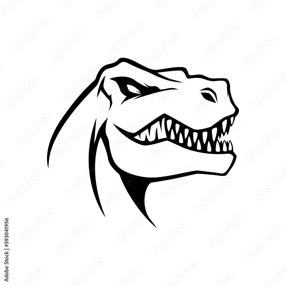 Rex Raptor Logo Illustration vector Template Stock Vector | Adobe Stock