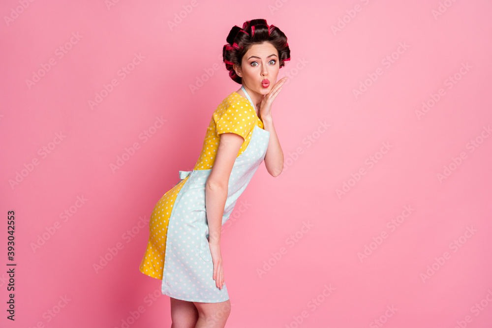 Profile side view portrait of her she nice attractive glamorous amazed ...