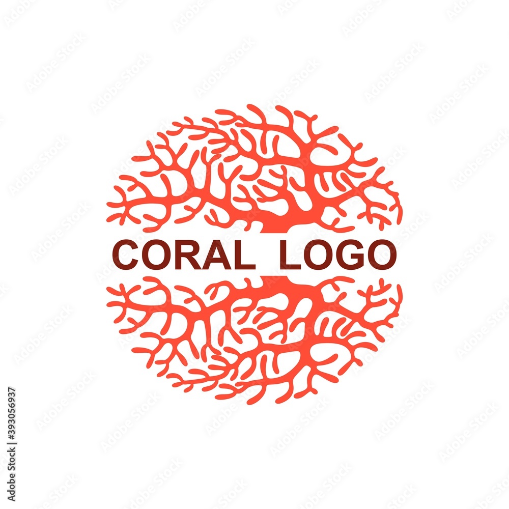 Coral logo. Isolated coral on white background Stock Vector | Adobe Stock