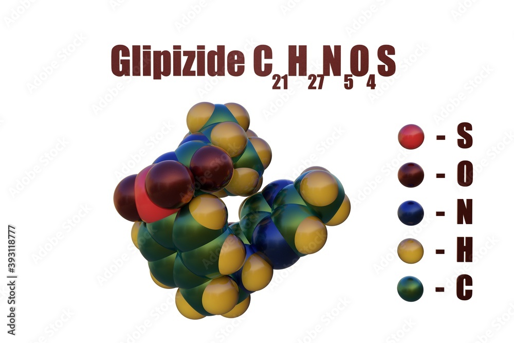 Structural chemical formula and space-filling molecular model of ...