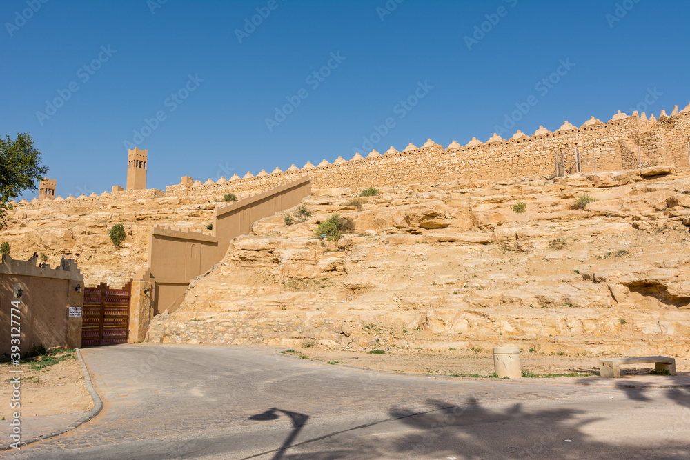 Historic buildings in Dariyah clay castle, also as Dereyeh and Dariyya ...