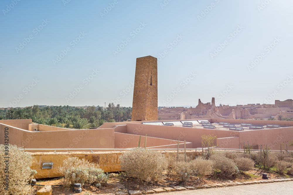 Historic buildings in Dariyah clay castle, also as Dereyeh and Dariyya ...