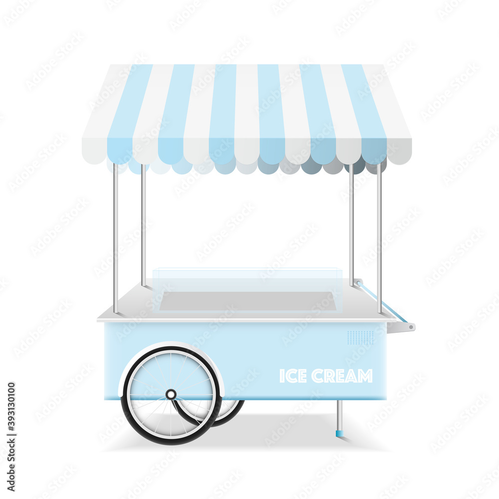Ice Cream Cart Vector