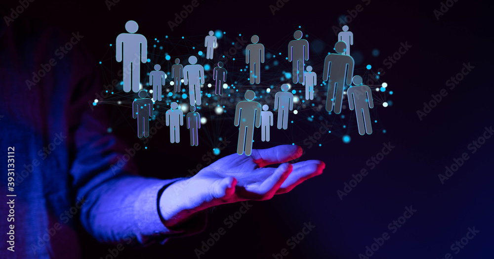 Unity group and teamwork concept digital Stock Photo | Adobe Stock