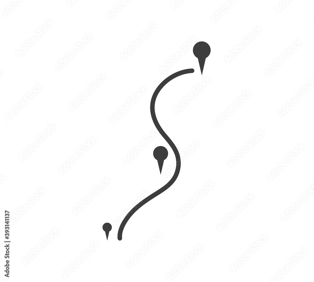 Navigation trajectory transparent icon. Navigation trajectory symbol ...